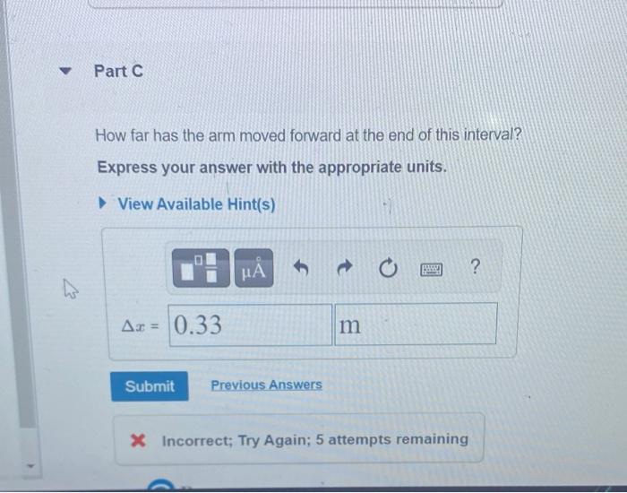 Solved Suppose a robot arm, initially at rest, is extended | Chegg.com