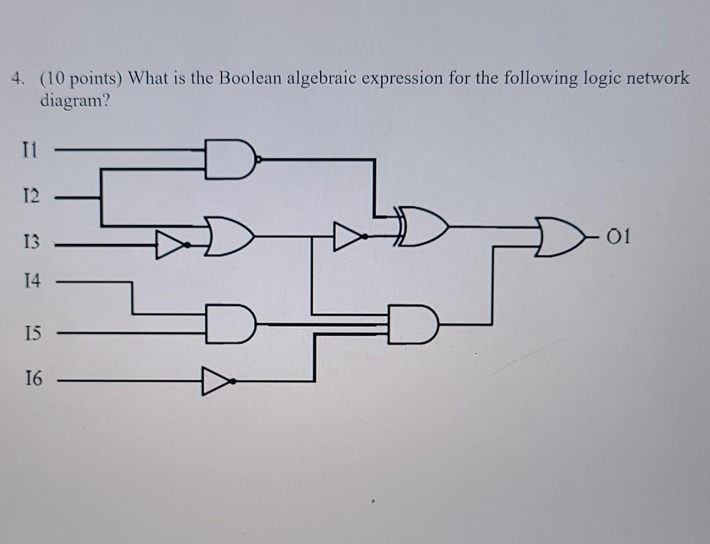 Solved 4. (10 points) What is the Boolean algebraic | Chegg.com