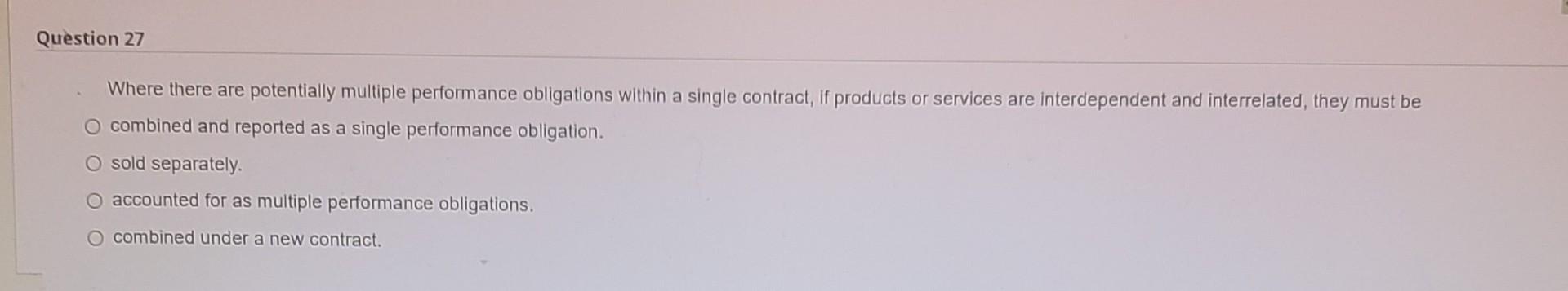 Solved Question 27 Where there are potentially multiple | Chegg.com