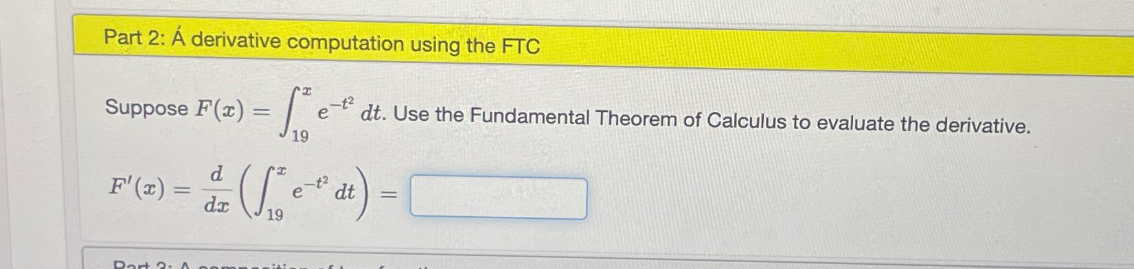 Solved Part 2: Á ﻿derivative computation using the | Chegg.com