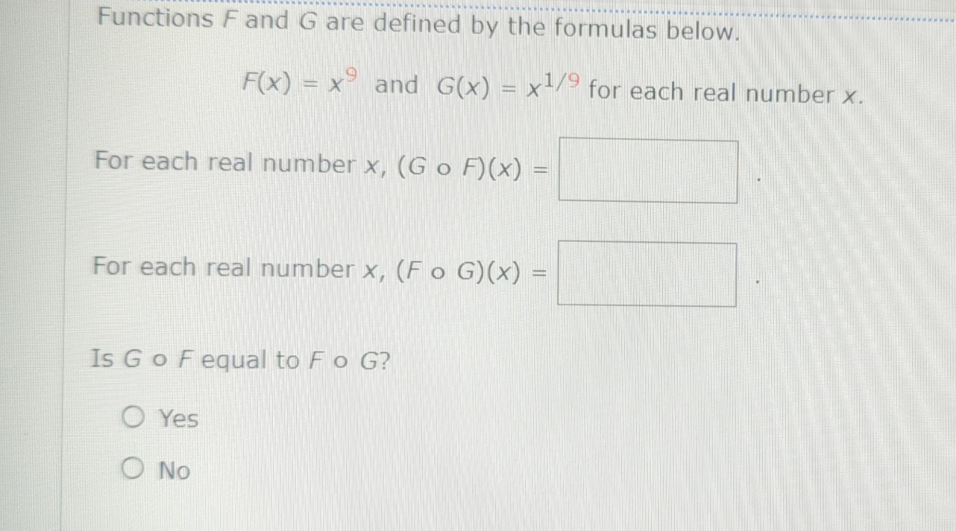 Solved Functions F and G are defined by the formulas below. | Chegg.com