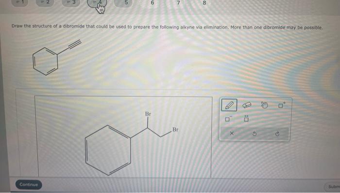Solved draw the structure of dibromide that could be used to | Chegg.com