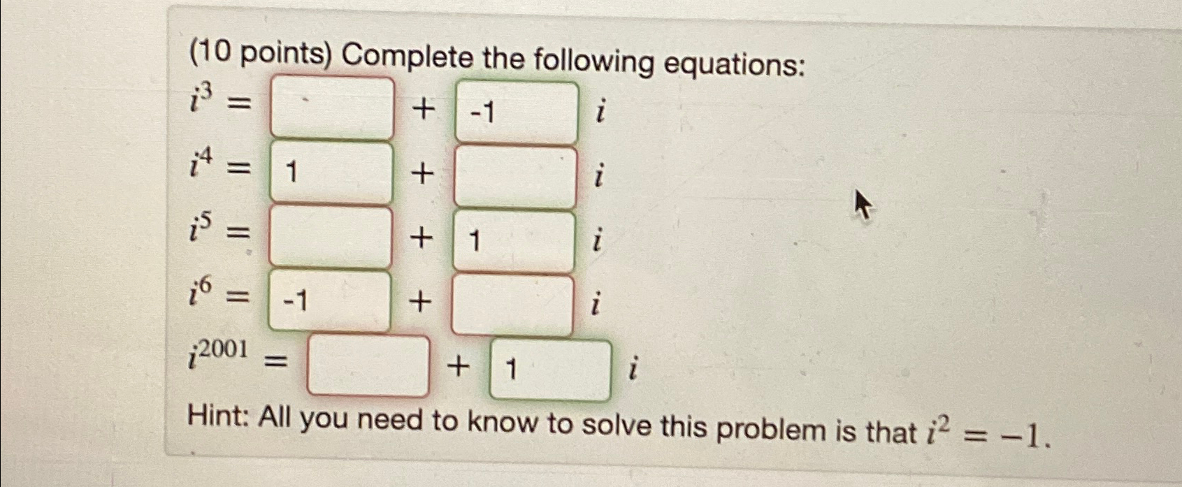 Solved (10 ﻿points) ﻿Complete the following equations:Hint: | Chegg.com
