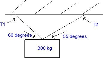 Solved Determine the tension in each of the ropes holding | Chegg.com