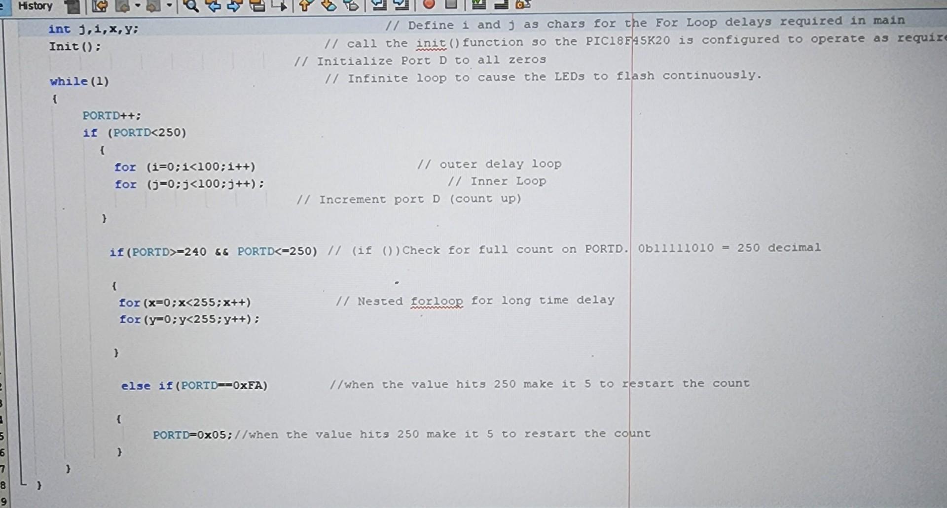 Solved 1. Create a new project with MPLABS using ountLab.c | Chegg.com
