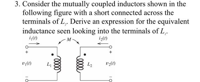 Solved 3. Consider the mutually coupled inductors shown in | Chegg.com