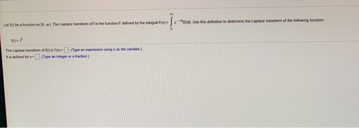 Solved Le to be a function on 19.) The Laplace ramiform of | Chegg.com