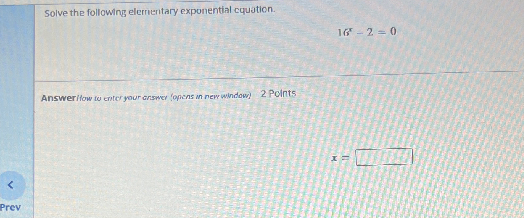 Solved Solve the following elementary exponential | Chegg.com