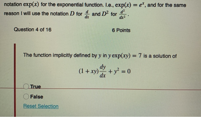 Solved notation exp(x) for the exponential function. I.e., | Chegg.com