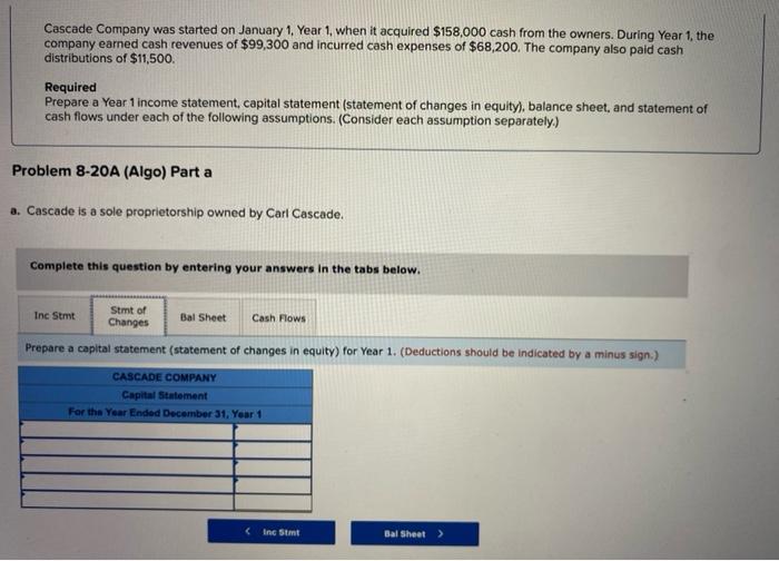 Solved Required information Problem 8-20A (Algo) Effect of | Chegg.com