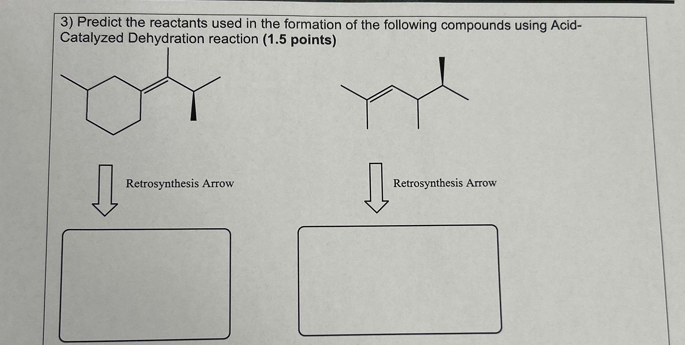 Solved Predict the reactants used in the formation of the | Chegg.com