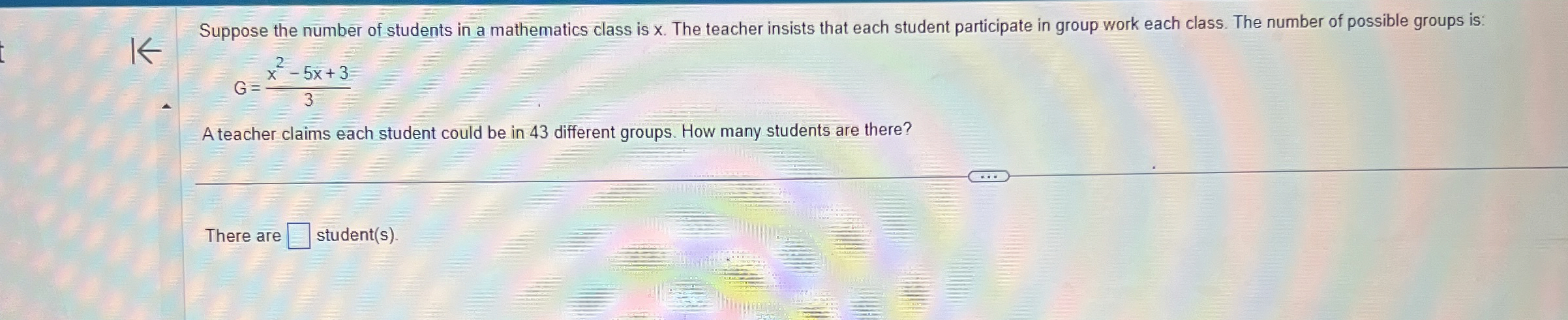 Solved Suppose the number of students in a mathematics class | Chegg.com