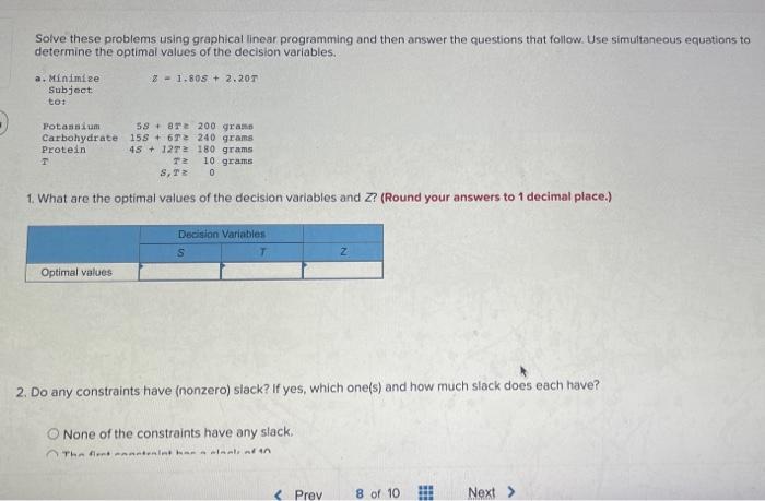 Solved Solve these problems using graphical linear | Chegg.com