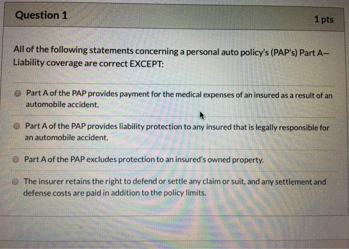 Solved Question 1 1 pts All of the following statements | Chegg.com