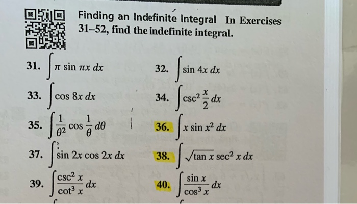 Solved D O Finding an Indefinite Integral In Exercises | Chegg.com