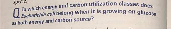 Solved To which energy and carbon utilization classes does | Chegg.com
