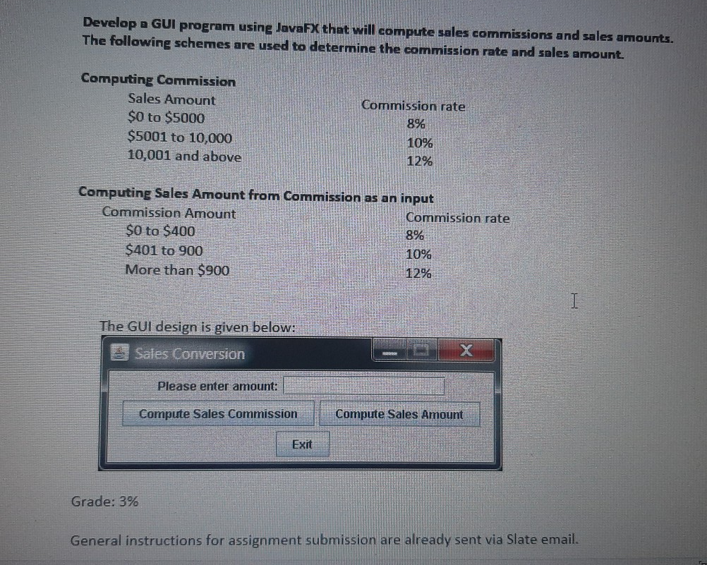 Solved Develop a GUI program using JavaFX that will compute | Chegg.com