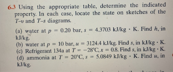 Solved 6.3 Using the appropriate table, determine the | Chegg.com