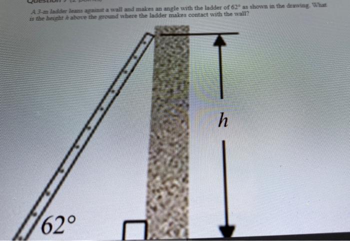 Solved A um ladder leans against a wall and makes an angle | Chegg.com