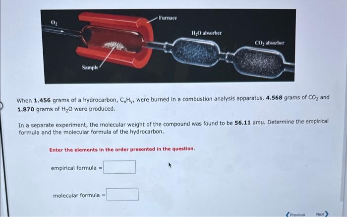 [Solved]: A 7.652 gram sample of an organic compound contai