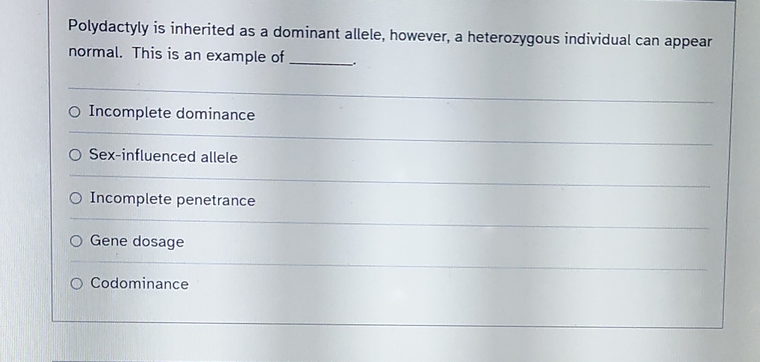 Solved Polydactyly is inherited as a dominant allele, | Chegg.com