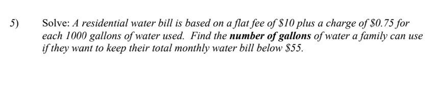 Solved Solve: A residential water bill is based on a flat | Chegg.com