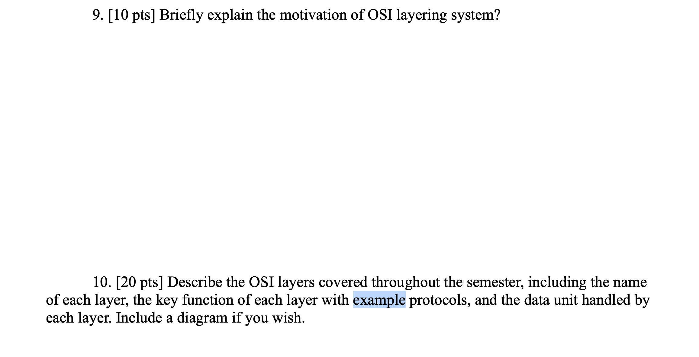 Solved PLEASE SOLVE BOTH 2 ﻿QUESTIONS ﻿Describe the OSI | Chegg.com