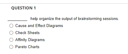 Solved QUESTION 1help organize the output of brainstorming | Chegg.com