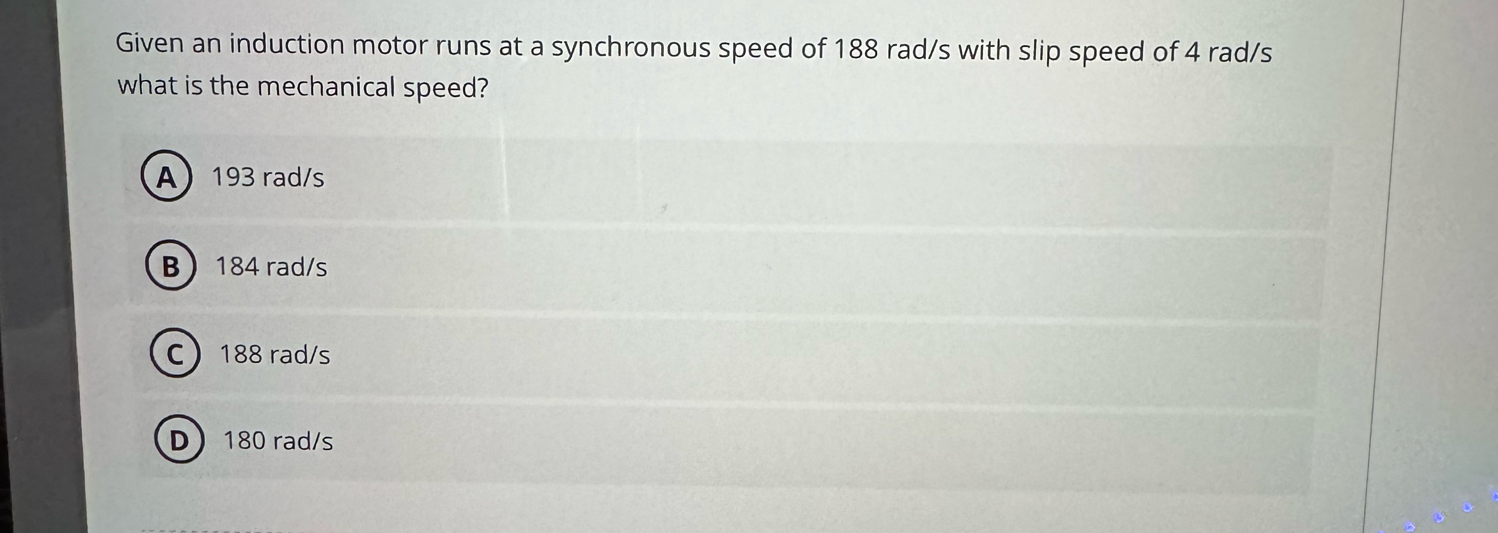 Solved Given an induction motor runs at a synchronous speed | Chegg.com