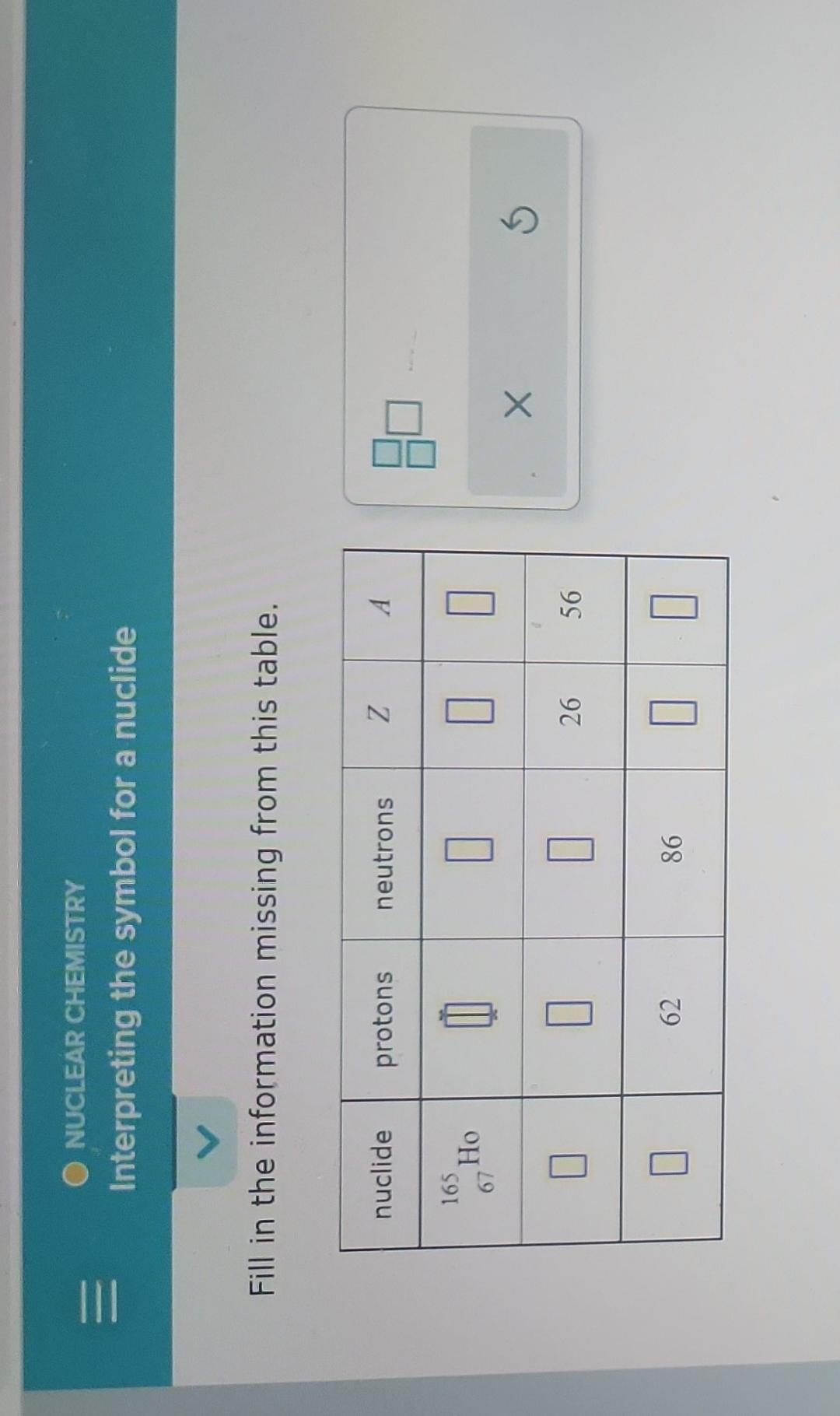 Solved Fill in the information missing from this table. | Chegg.com