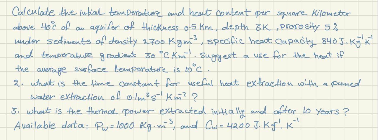Solved om L-1 Calculate the intial temperature and heat | Chegg.com