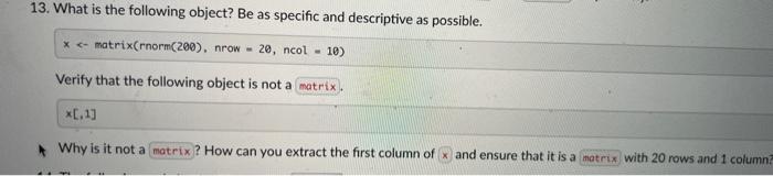 13. What is the following object? Be as specific and | Chegg.com