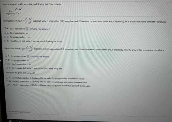 Solved Use the two-path test to prove that the following | Chegg.com