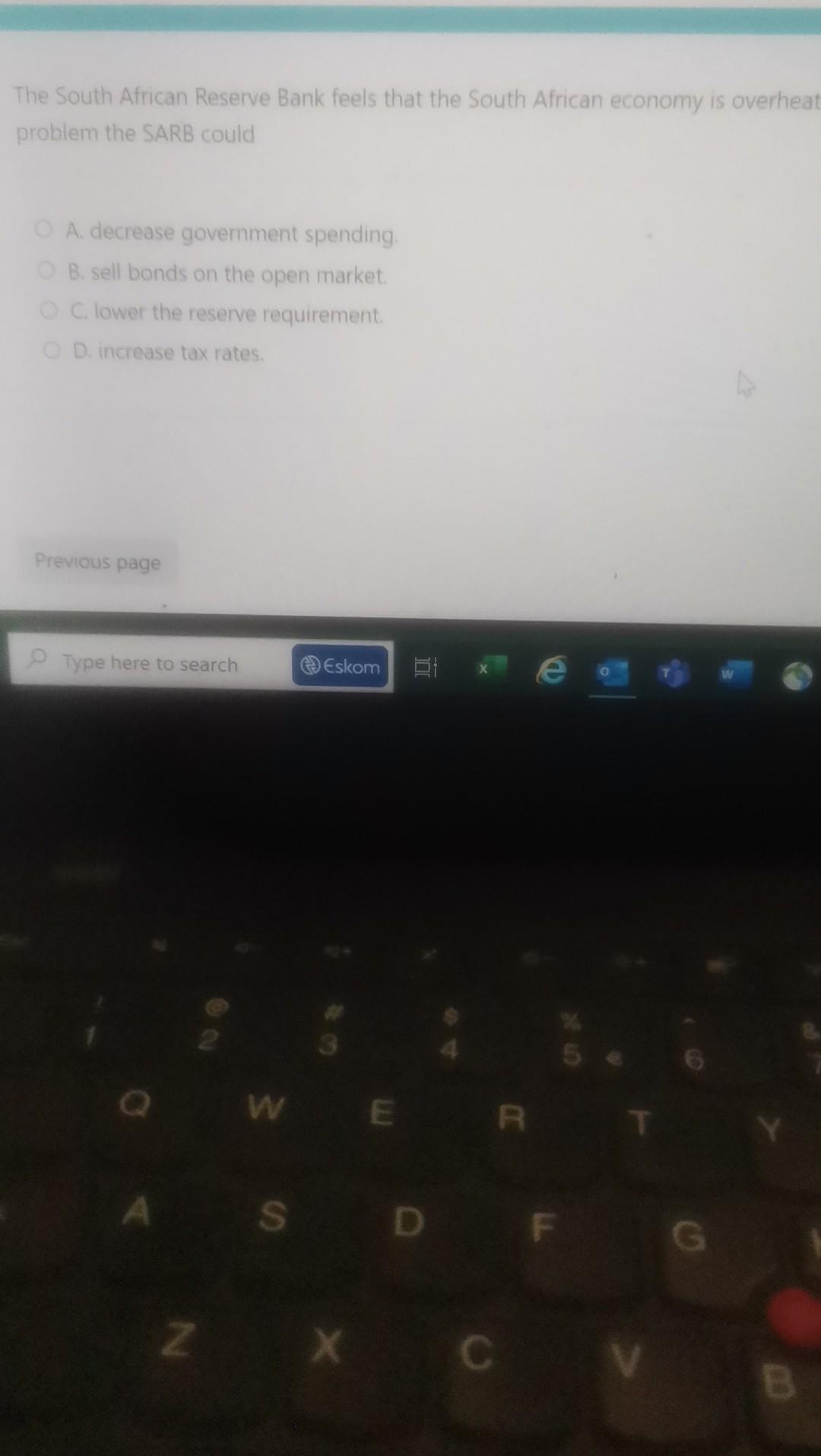 Solved Which way can work A. Decrease government | Chegg.com