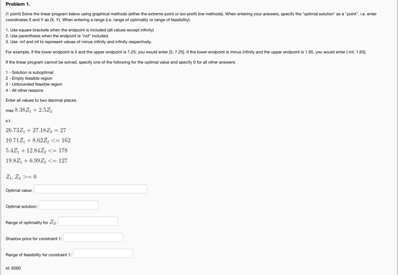 Solved Problem 1. ﻿USE Excel Problem solver(1 ﻿point) ﻿Solve | Chegg.com