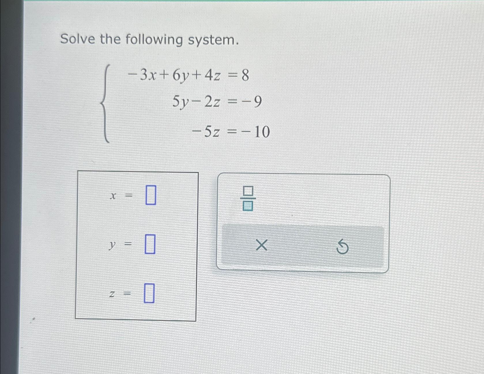 Solved Solve the following | Chegg.com