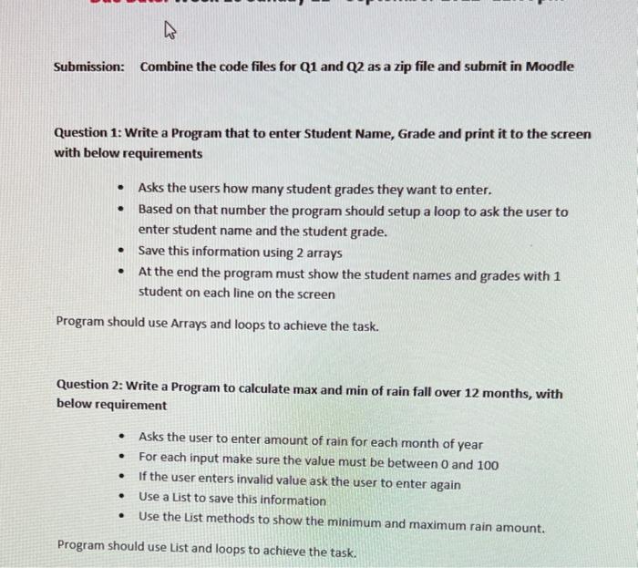 Solved Submission: Combine the code files for Q1 and Q2 as a | Chegg.com