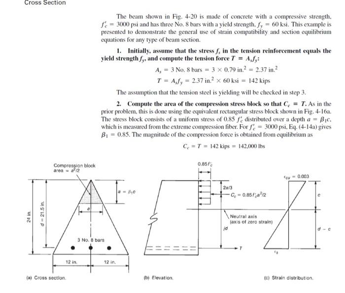 Solved Check ACI ductile type of beam using ASmin and AS max | Chegg.com