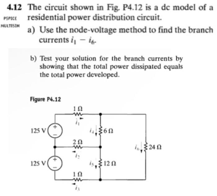 Solved 4.12 The circuit shown in Fig. P4.12 is a dc model of | Chegg.com