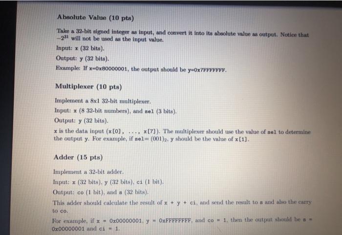 Solved Boolean Function 1 Implement A Digital Module That