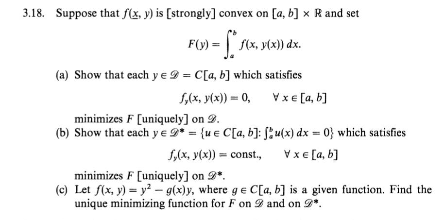 Solved 3.18. Suppose that f(x,y) is [strongly] convex on | Chegg.com