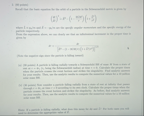 Solved ( 60 ﻿points)Recall that the basic equation for the | Chegg.com