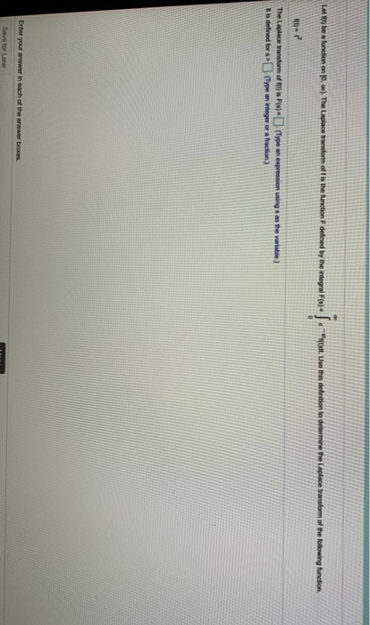 Solved Le to be a function on 19.) The Laplace ramiform of | Chegg.com