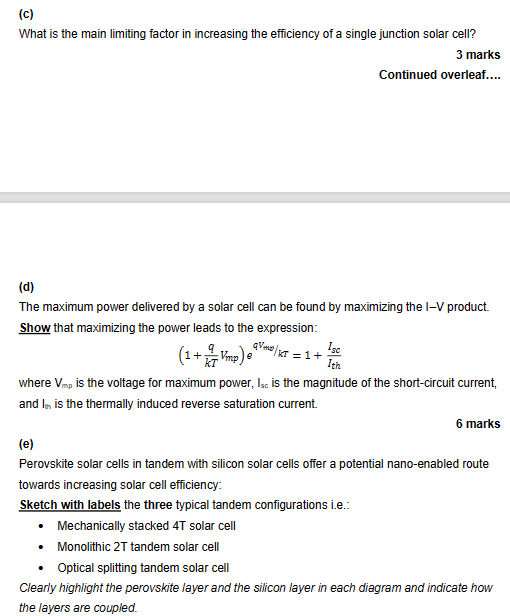 2019 ﻿Question 4(c)What is the main limiting factor | Chegg.com