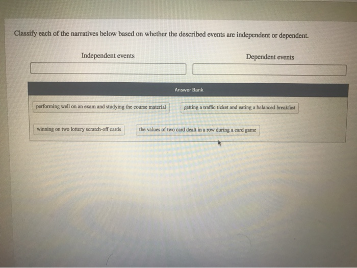Solved Classify each of the narratives below based on | Chegg.com