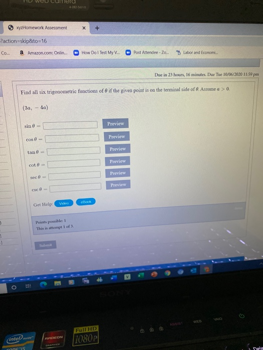 Solved xyzHomework Assessment X Paction=skip&to=16 Co... a | Chegg.com