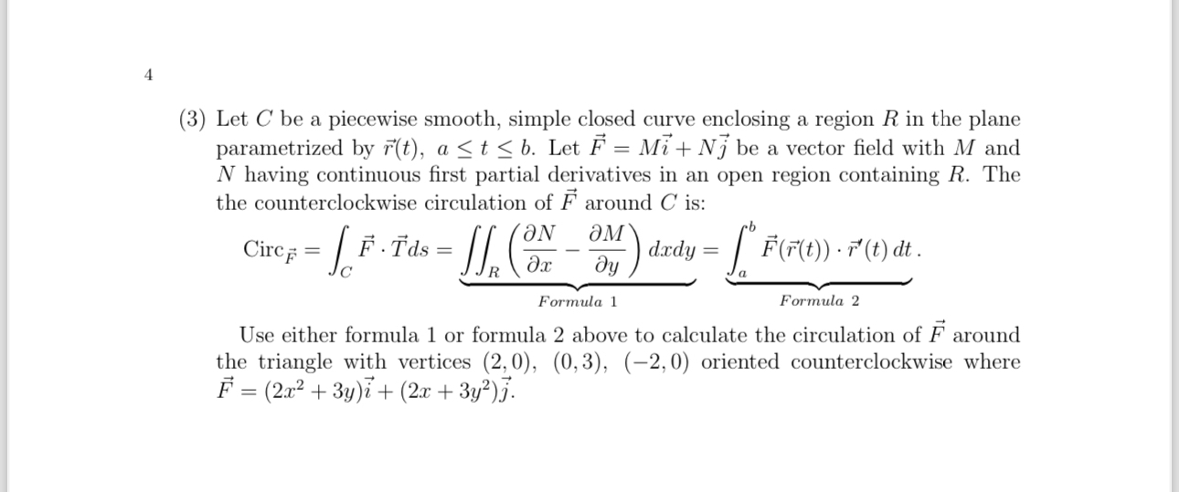 Solved 4(3) ﻿Let C ﻿be a piecewise smooth, simple closed | Chegg.com