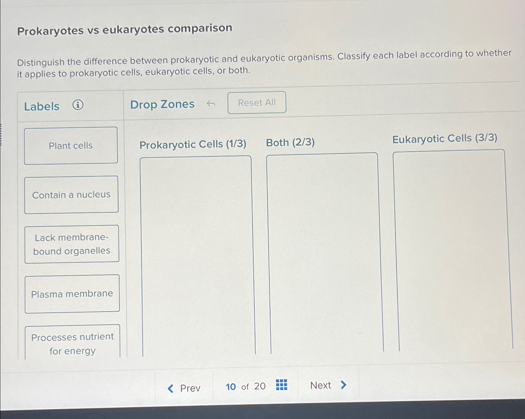 Solved Prokaryotes vs eukaryotes comparisonDistinguish the | Chegg.com