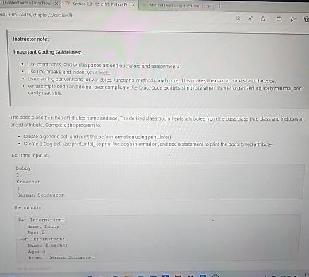 Solved Instructor note;Important Coding Guidelines:Use | Chegg.com