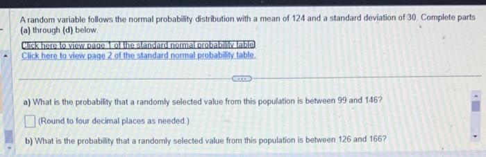 Solved A random variable follows the normal probability | Chegg.com